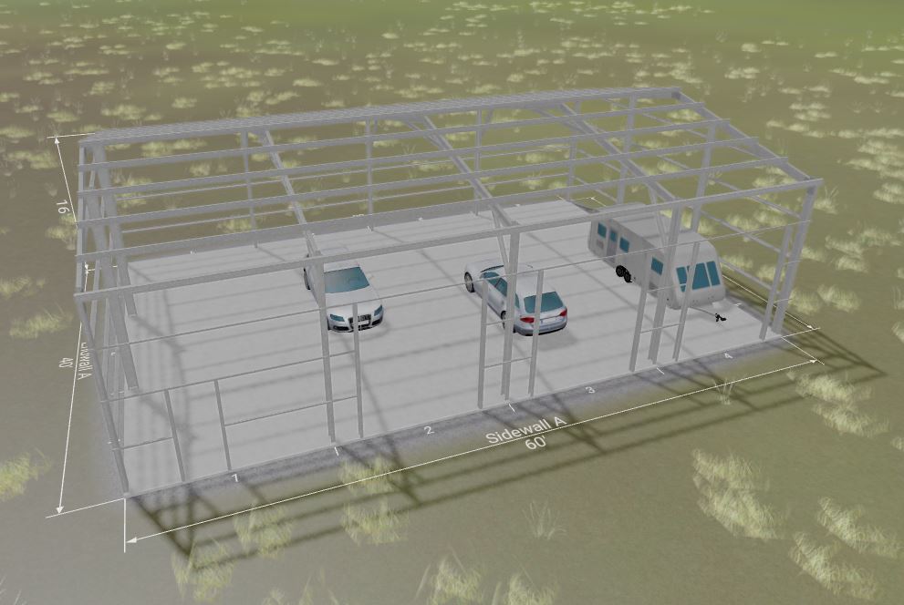 40 X 60 GABLE ROOF SHOP KIT – Easy Up Steel Structures