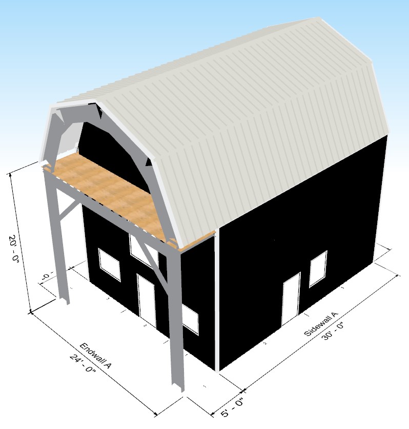 GAMBREL ROOF BARNDOMINIUM – Easy Up Steel Structures