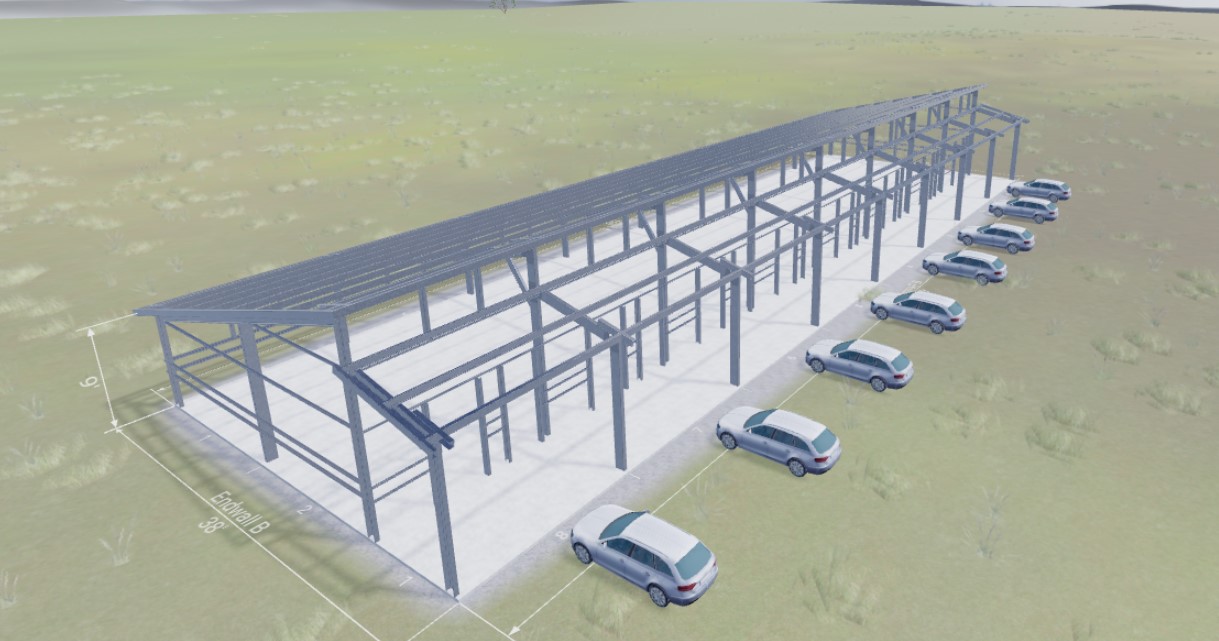 8 PLEX SINGLE SLOPED ROOF – Easy Up Steel Structures