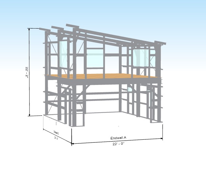 22 X 24 Single Slope Garage ADU KIT – Easy Up Steel Structures